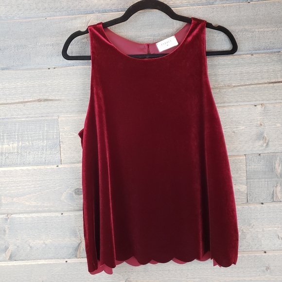 Everly | Tops | Everly Red Velvet Tank Top Large | Poshmark